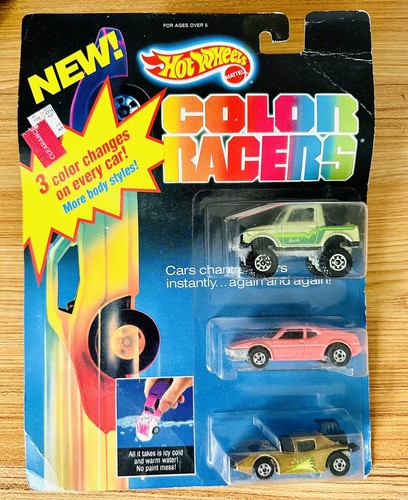 1987 HOT WHEELS COLOR RACERS 3 PK-Flame Runner BMW M1 Wind splitt ...