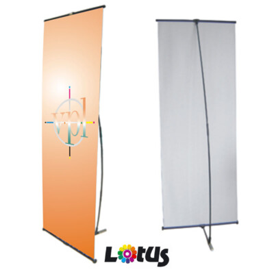 Lightweight L Shape Banner Stand Advertising Display Trade shows ...