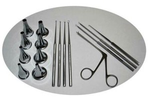 16 Piece Cerumen Instrument Kit: Specula, Forceps, Hook, Loops ...