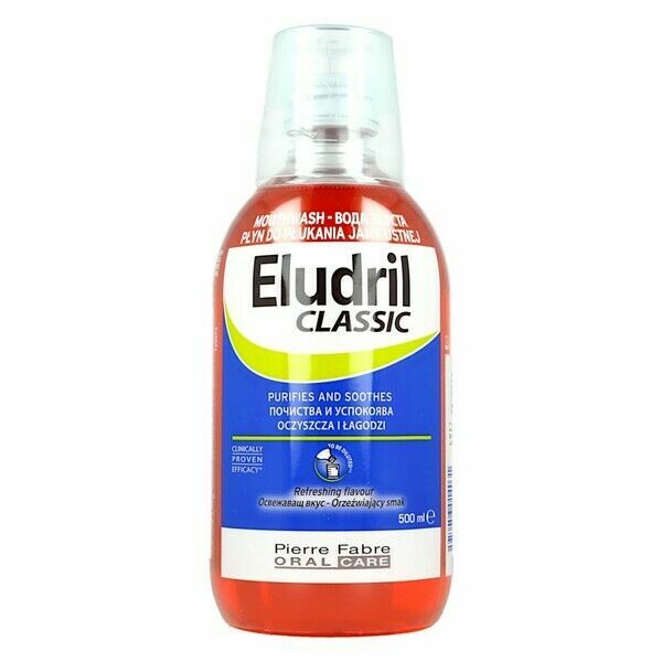 Eludril Classic Antibacterial Mouthwash 500ml UK Stock and for sale ...