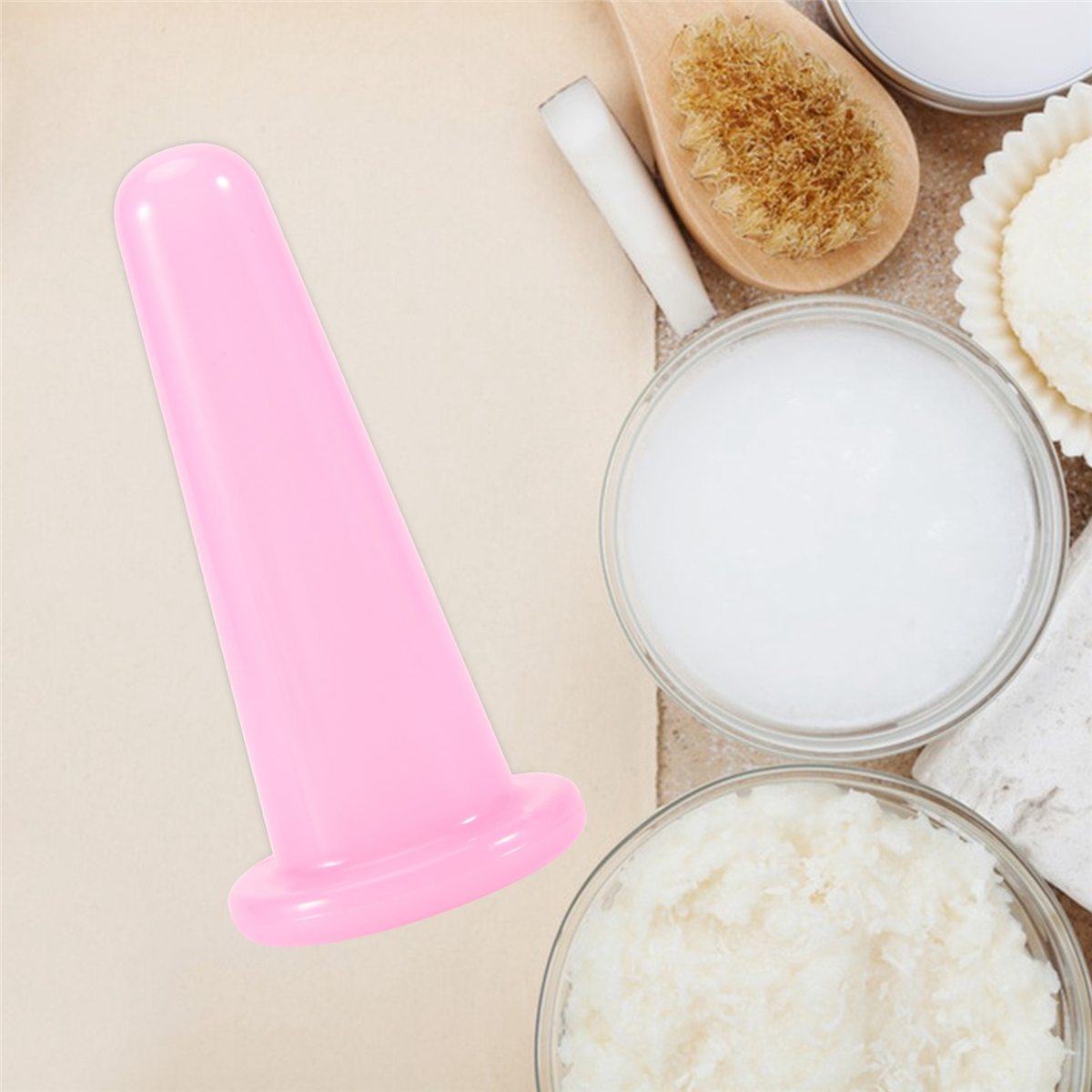 Natural Silicone Facial Cupping Vacuum Face Push Oil Shujing Suction ...