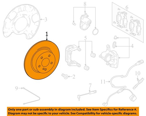MERCEDES OEM 20-23 GLE350 Rear Suspension Brake Components-Rotor ...