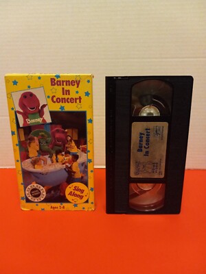 Barney in Concert (VHS 1990) Ages 2-8, Sing Along, Lyons Group, Rickey ...