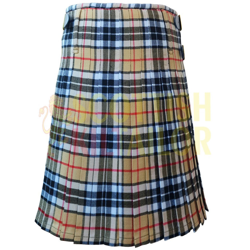 Scottish Traditional Handmade Thompson Camel Tartan Kilt Men/Women ...