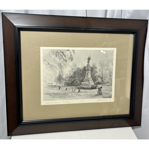 John Mosiman 1985 Print Civil War Memorial Peru IL circa 1902 #3/300 ...