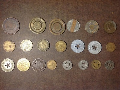 21 Diff. Transit Transportation Tokens Bus Train Subway Bridge Cutout ...