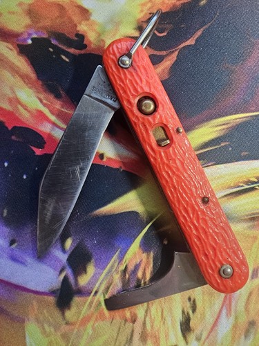 Rare Orange CAMILLUS Military POCKET KNIFE Parachute Line Cutter USA ...