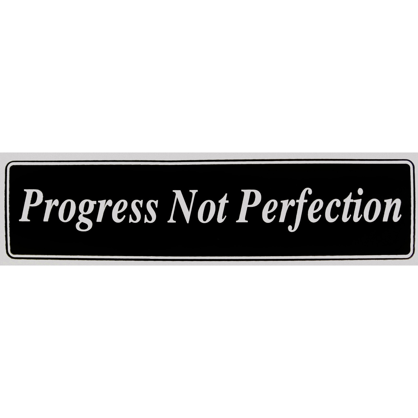 "Progress Not Perfection" Sticker, Avail. in 3 Colors, Size 11-1/2" x 3 ...