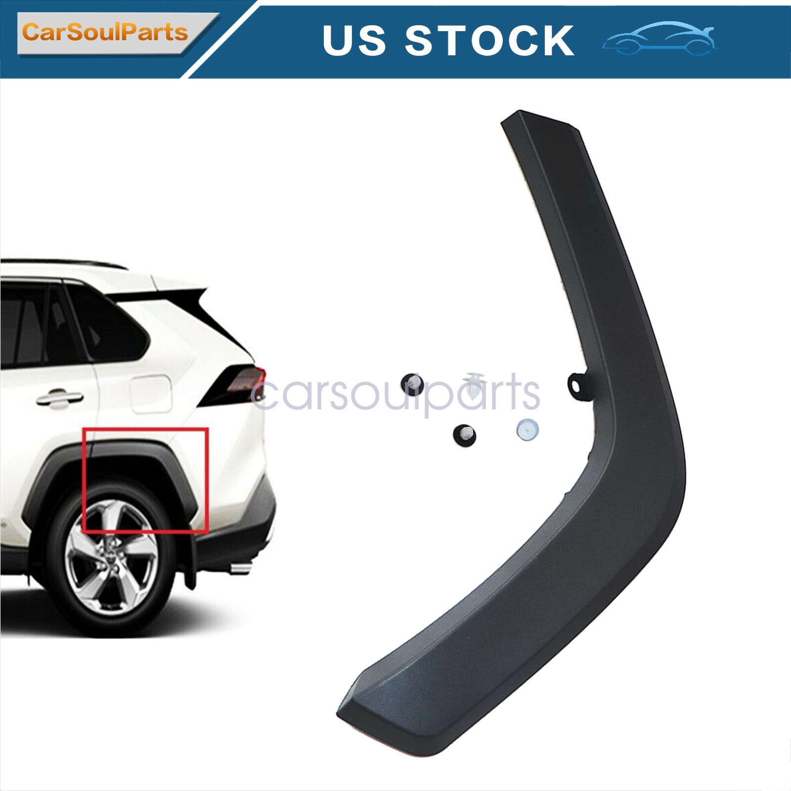 New Rear Left Side Fender Flare 75606-0R090 Fit for Toyota RAV4 2019 ...