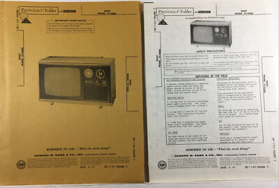 Vintage Photofact Folder 24pg. 1971 Sony television. Model YV-930U. A40 ...