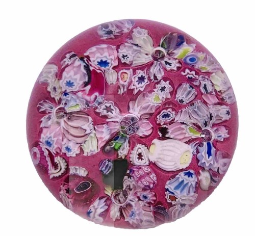 William Manson Miniature Millefiori Weight in Signed On Base William ...
