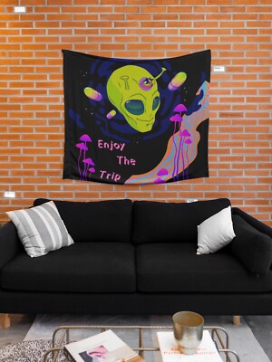ALIEN PSYCHEDELIC TRIP WALL TAPESTRY AESTHETIC ROOM DECOR | eBay
