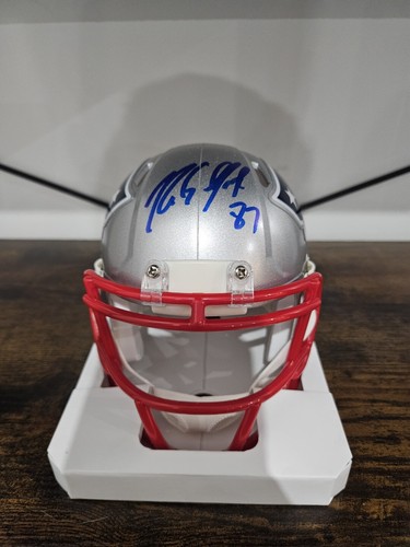 Rob Gronkowski Signed Autographed New England Patriots MINI Helmet ...