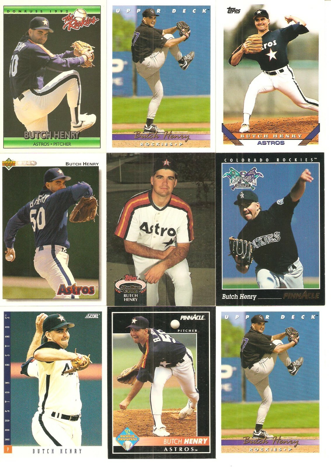 18 CARD BUTCH HENRY BASEBALL CARD LOT 111 | eBay