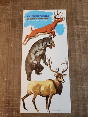 Vintage Travel Brochure Wisconsin Deer Park Wildlife Exhibit | eBay