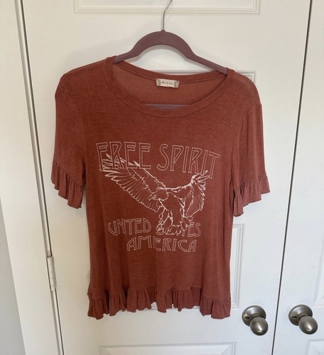Altar’d State Women’s S Rust Red/Orange Graphic Eagle United States ...