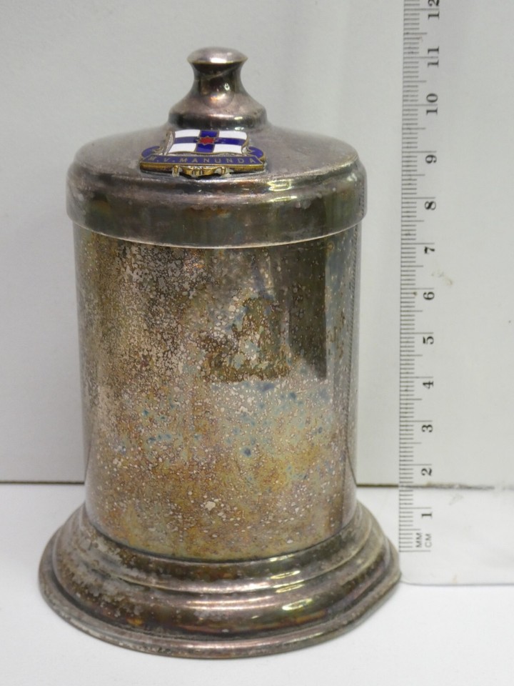 VINTAGE CIGARETTE CIGAR CASE ART DECO STERLING SILVER PLATE MV MANUNDA ...