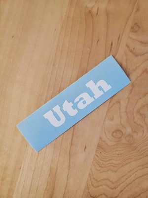 Utah UT decals stickers vinyl (2) pair gloss WHITE 24" FAST USA | eBay