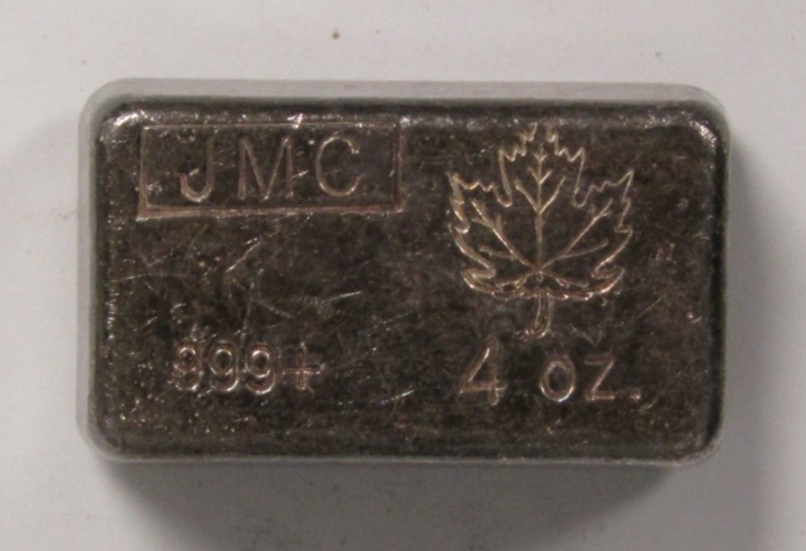 4oz .999 Fine Silver Johnson Matthey JMC Bar | eBay