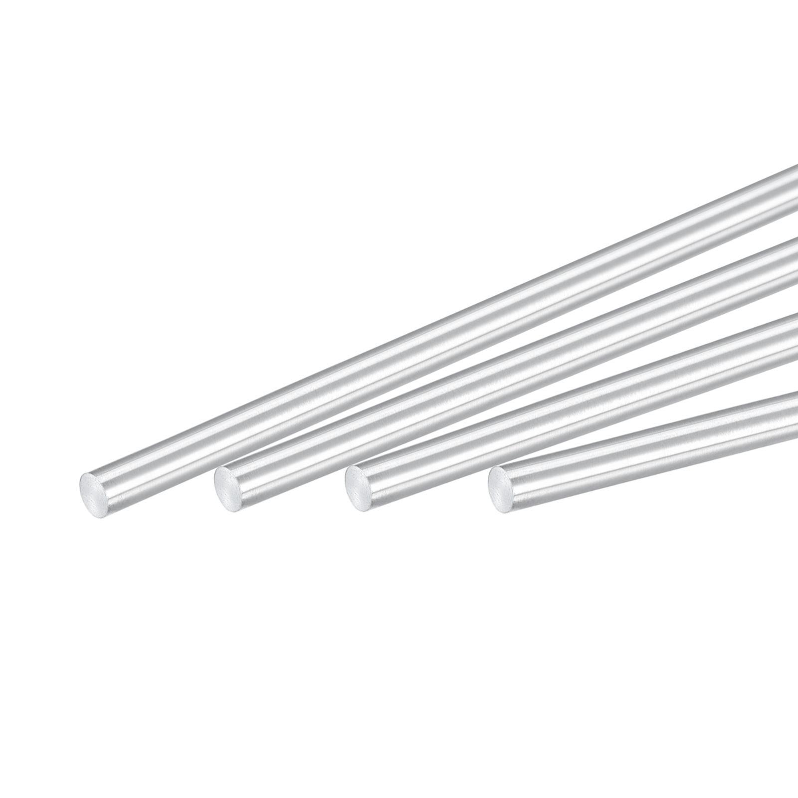 4pcs Round Solid Aluminum Rod 4mm Dia.400mm Length Lathe Bar Stock for ...