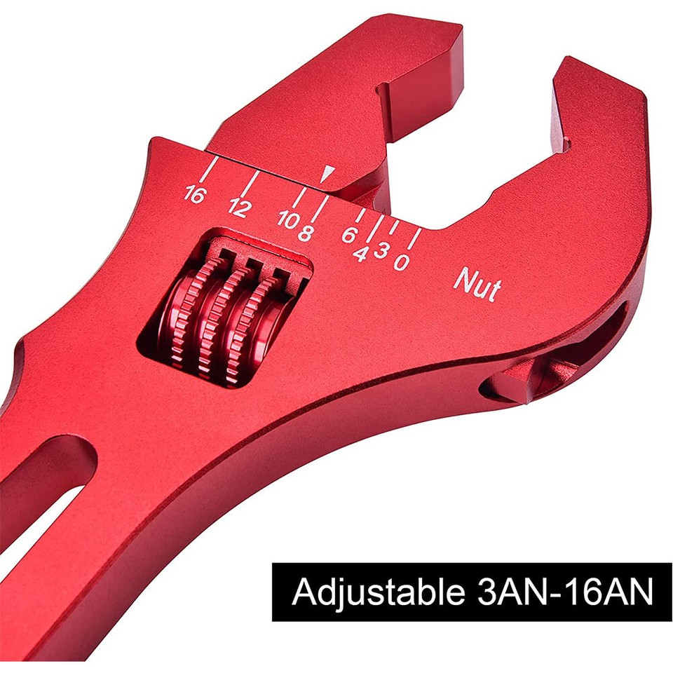 Adjustable Aluminum Wrench Spanner Professional Grip for AN3-AN12 Hose ...