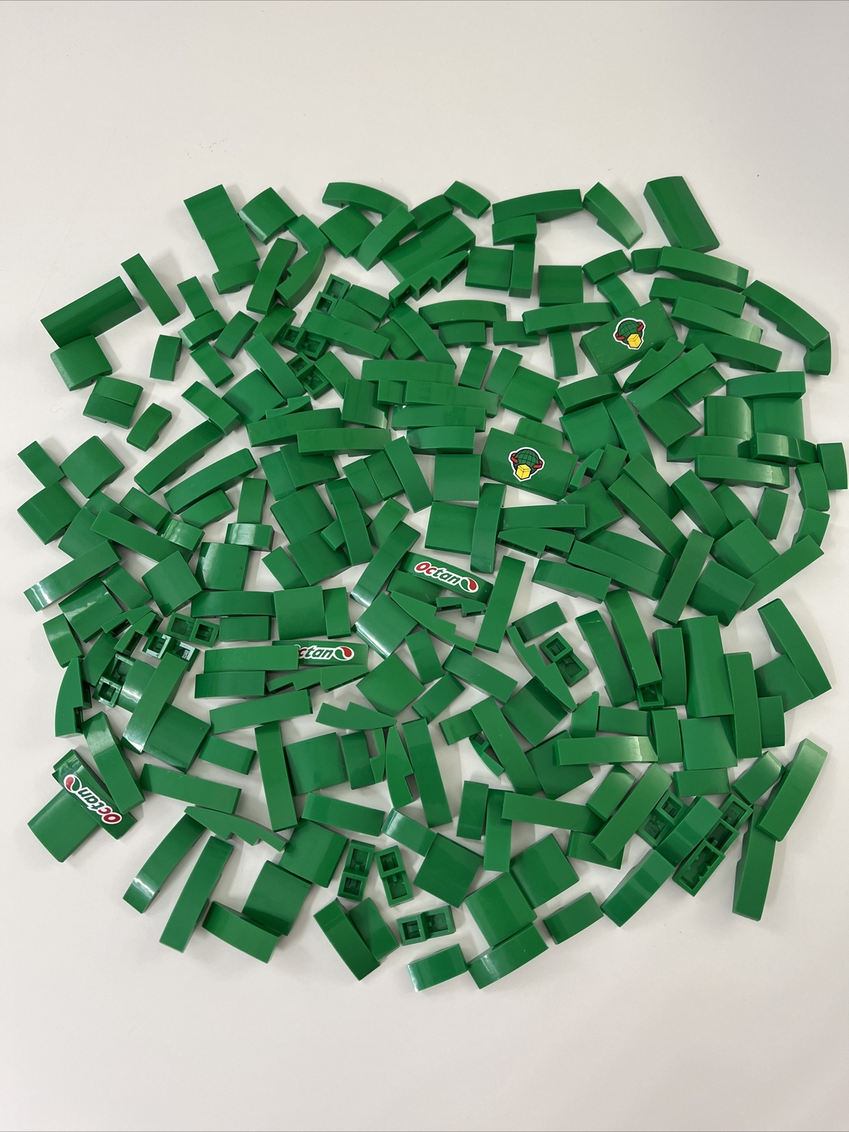 LEGO GREEN LOT 230 PCS CURVE SLOPE BRICKS VARIETY BUILDING PIECES - La ...