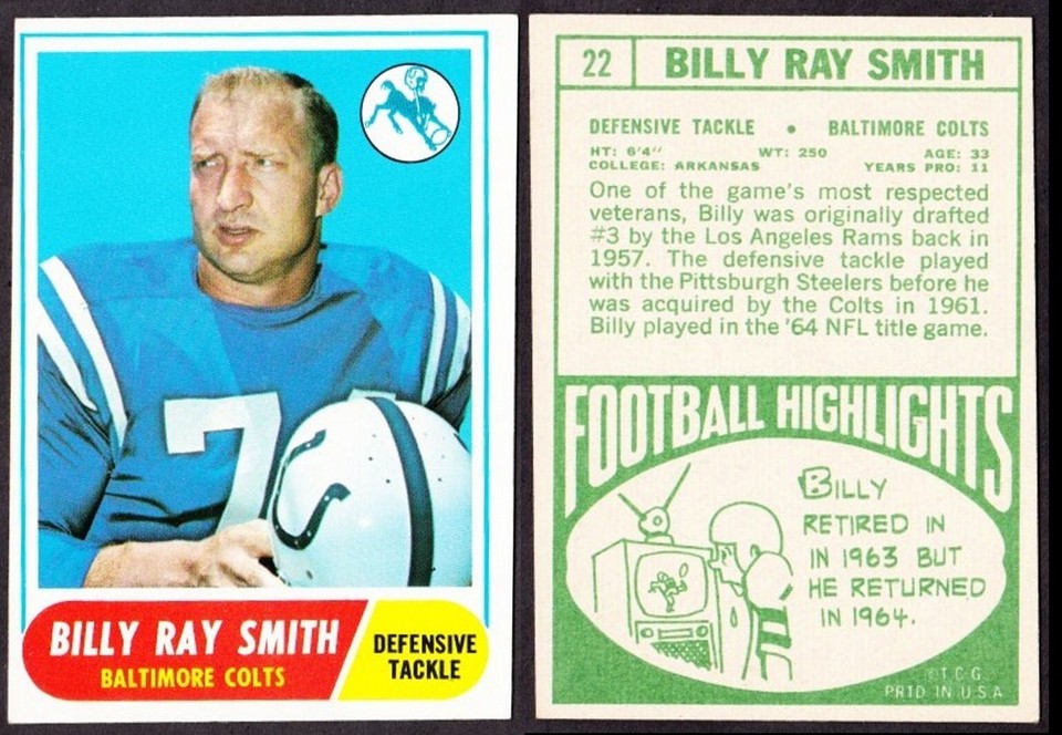 NFL & AFL Topps 1968 & 1969 single cards | eBay