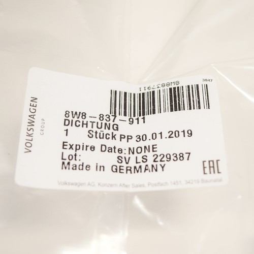 NEW AUDI A5 8W6 REAR LEFT OUTER DOOR SEAL GASKET 8W8839911 8W8-839-911 ...