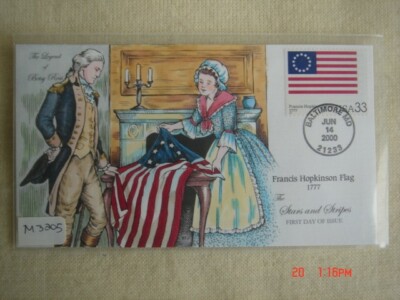 The Stars & Stripes Francis Hopkinson Flag FDC HP Collins#M3205 Sc ...