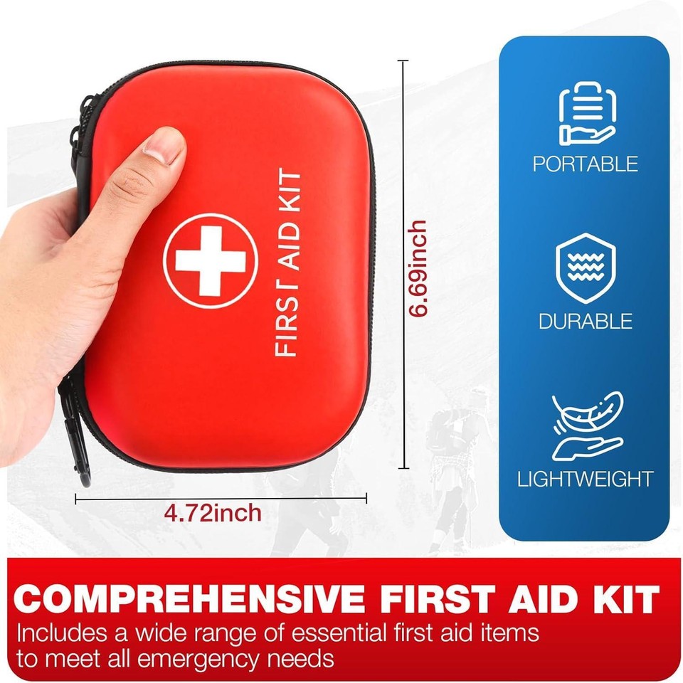 Mini First Aid Kit 100 Pcs Emergency Kit for Home Car Travel Small ...