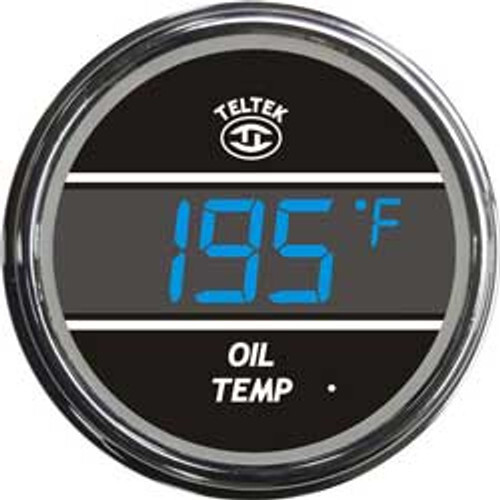 Teltek Blue Oil Temperature Gauge '06 Newer Peterbilt | eBay