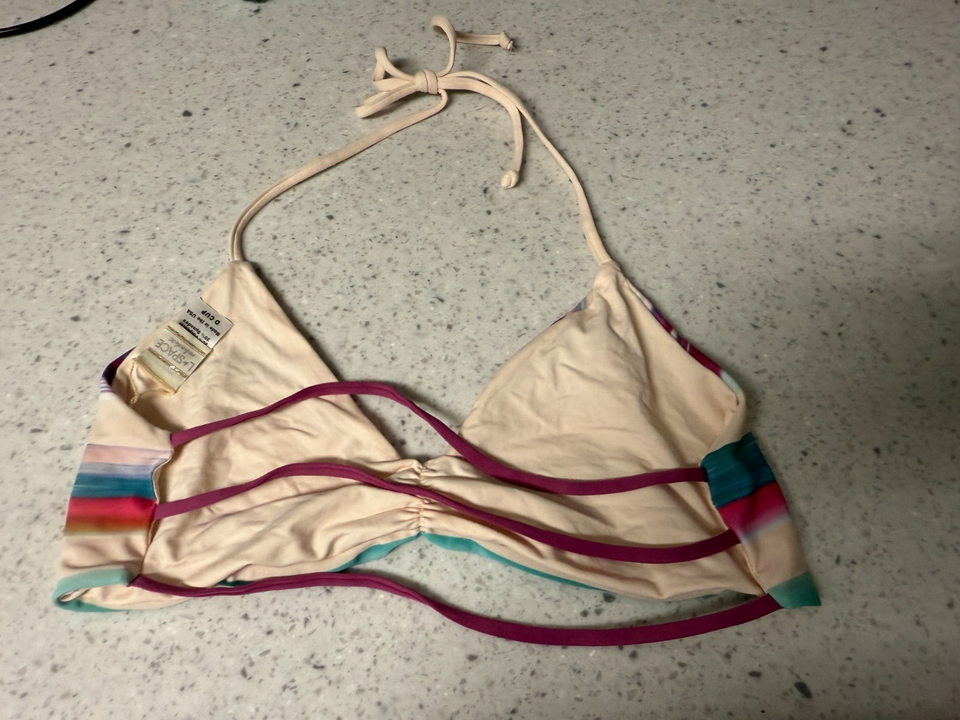 NEW colorful L SPACE swimsuit bikini top size D CUP | eBay