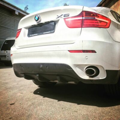 Performance diffuser for standard rear bumper BMW X6 E71 E72 SE lower m ...