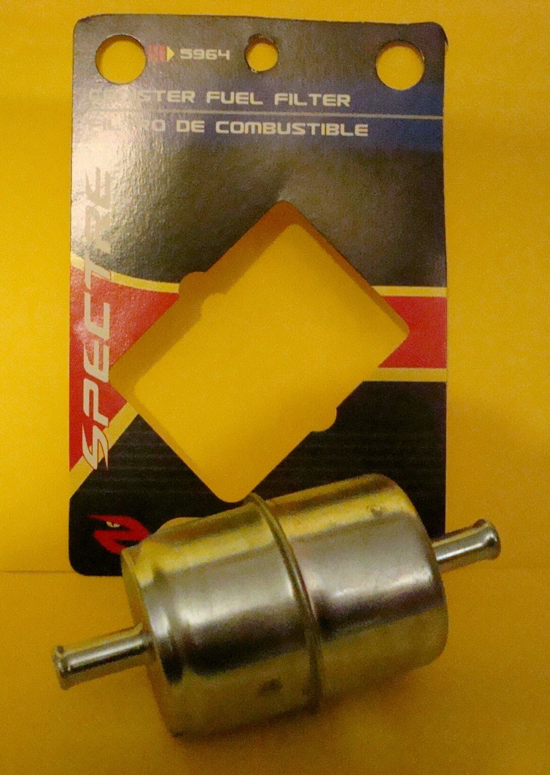 SPECTRE 5964 ZINCPLATED INLINE CANISTER FUEL FILTER FOR 5/16 HOSE | eBay