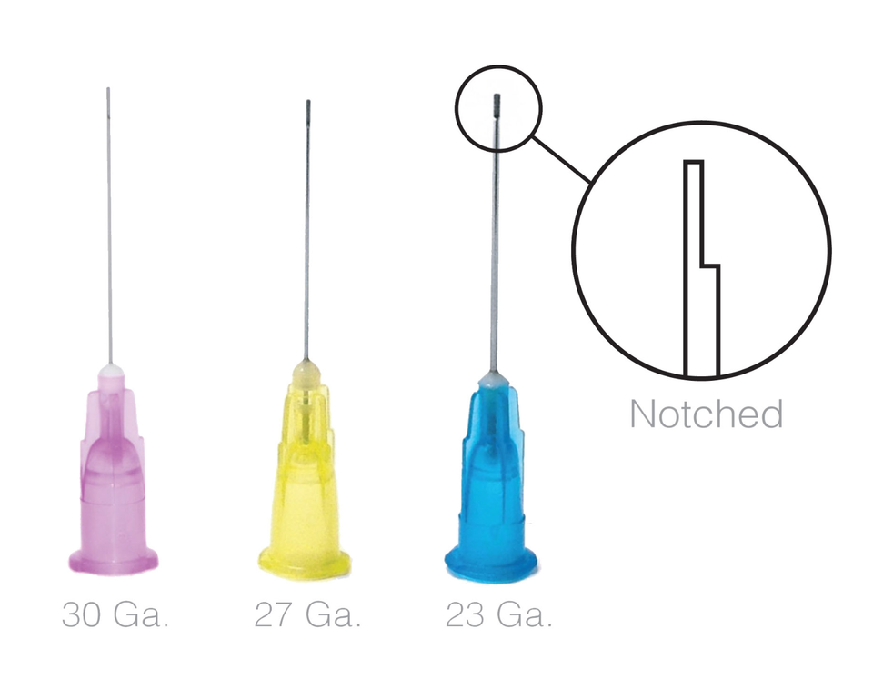Dental Endodontic Luer Lock Notched Irrigation Needle Tips 23ga 27ga ...