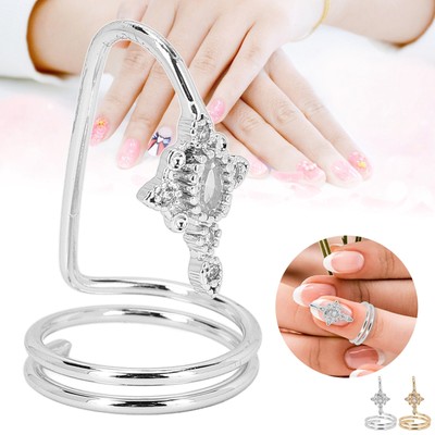Women Finger Nail Ring Electroplated Copper Fashionable Fingernail ...