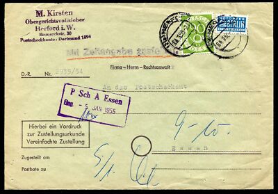 Bundesrepublik Deutschland, 1955, 138 EF, Brief | eBay.de