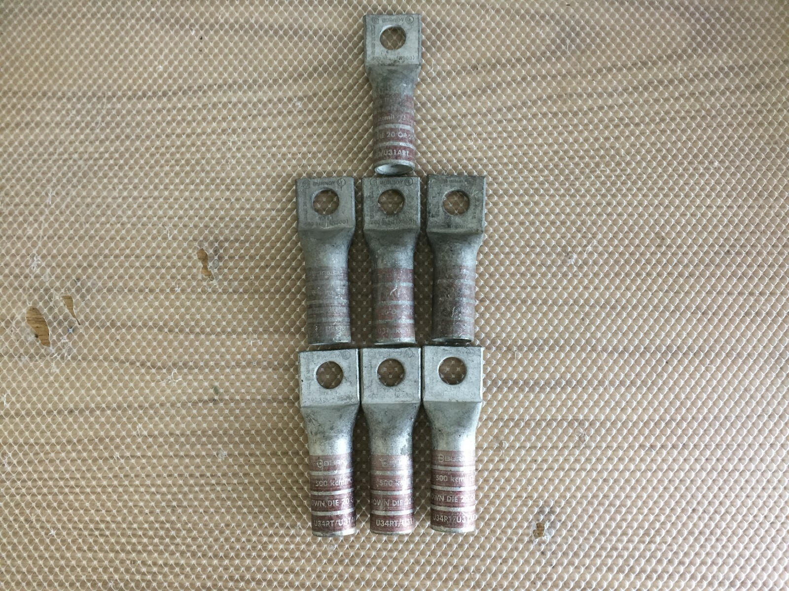 BURNDY U34RT 500 MCM ONE HOLE CRIMP STYLE PADDLE LUGS..LOT OF 7 | eBay