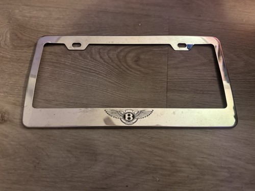 BENTLEY Logo License Plate Frame - Custom Made of Chrome Plated Metal ...