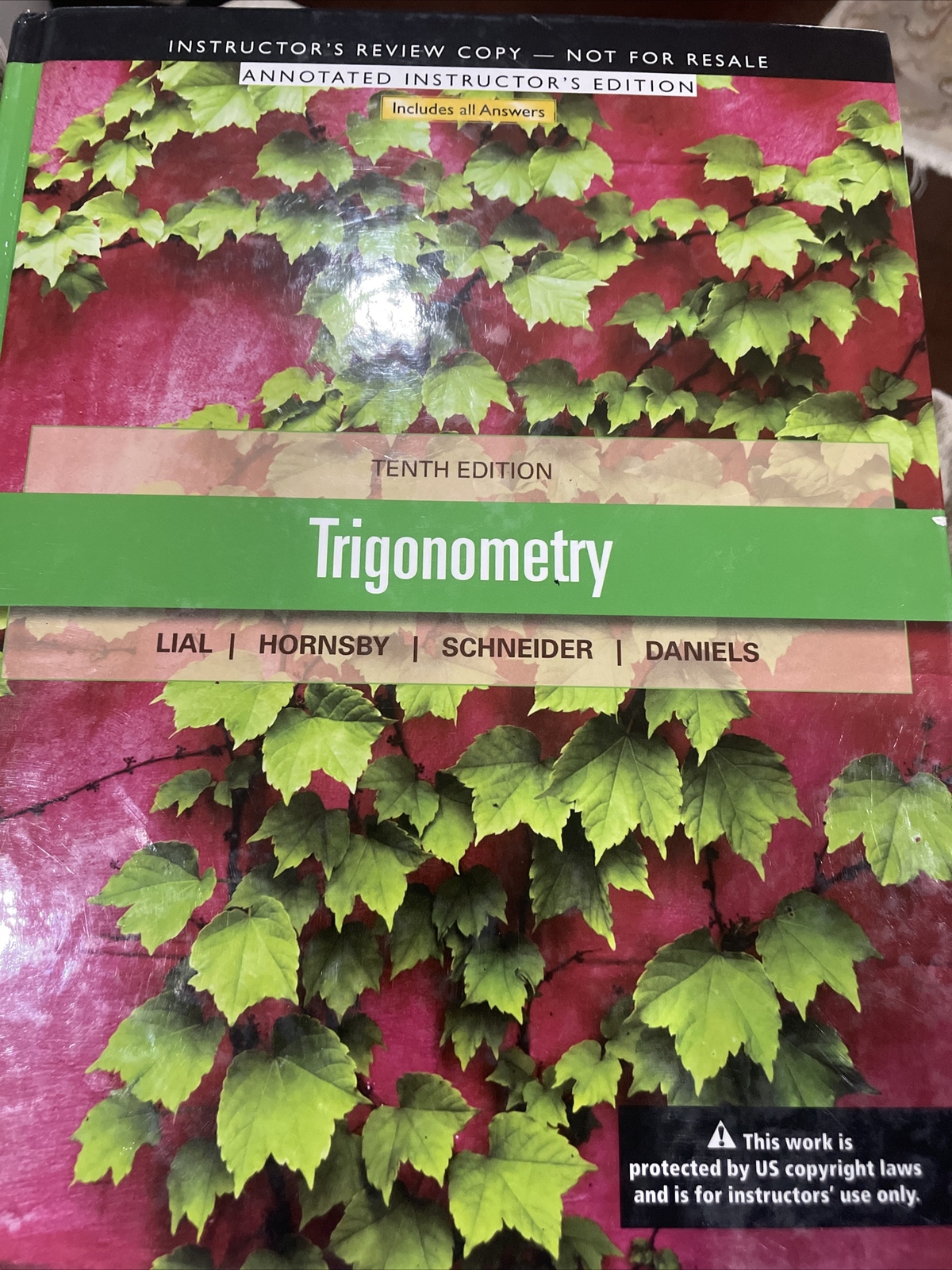 Lial/Hornsby/Schneider/Daniels Ser.: Trigonometry by David I. Schneider ...