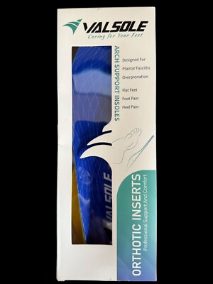 Valsole Heavy Duty Support Pain Relief Orthotics W 11-11.5 M 9-9.5 NEW ...