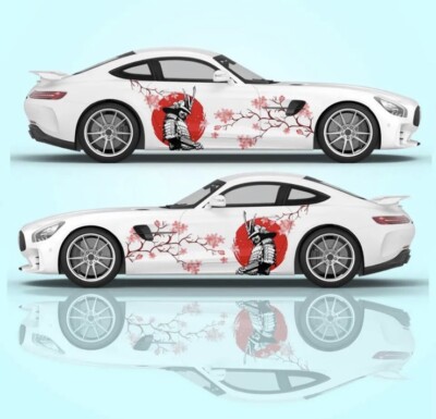 Custom Samurai Livery Racing Side Wrap; JDM Inspired Samurai Custom ...