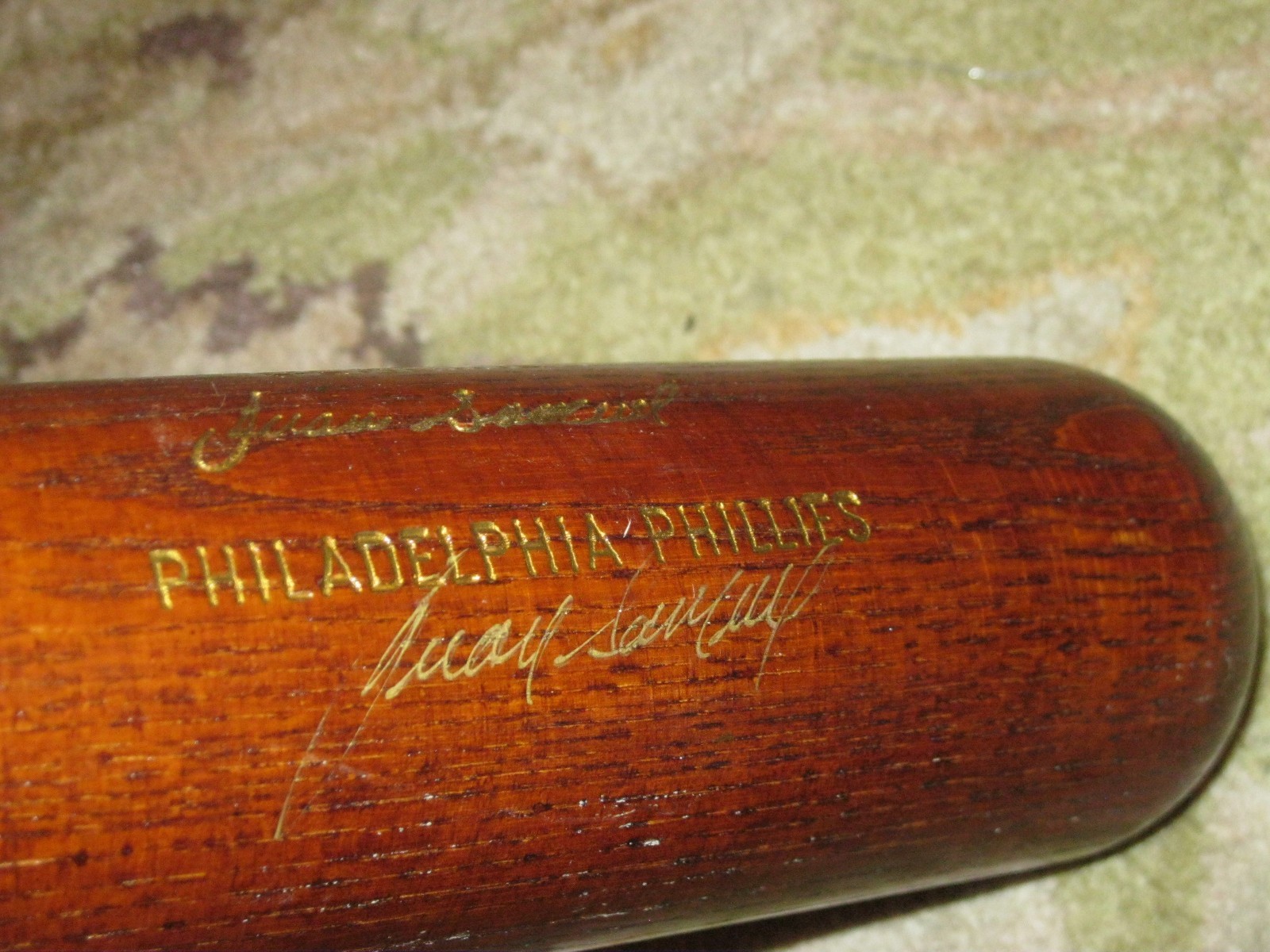 Juan Samuel Autographed Louisville Slugger Baseball Bat Philadelphia ...