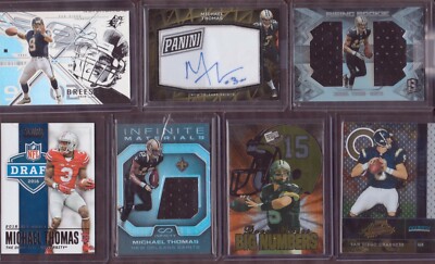 2016 Michael Thomas RC Dual # Jersey, Autograph w 2001 Drew Brees ...