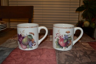 Set of 2 Certified International Pamela Gladding WINDSOR Pattern Mugs ...