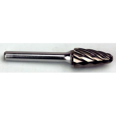 Carbide Burr (SF-5NF) Round Nose Tree - Aluminum Cut - 1/4 x 1/2 x 1 x ...