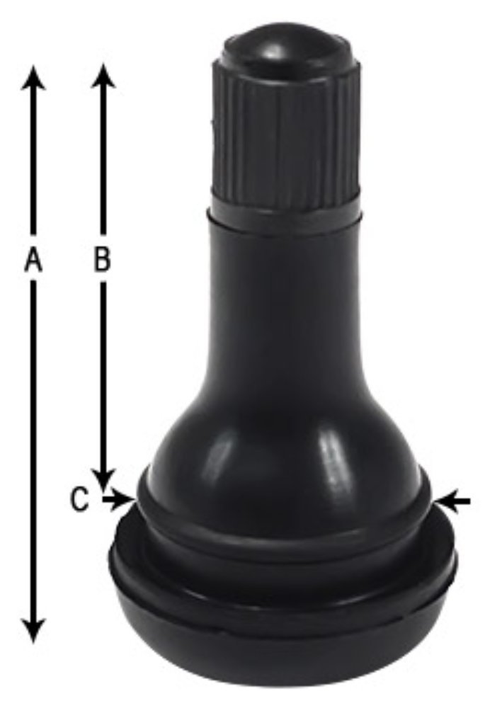 Chrome Rubber Valve Stems Caps Small Hole 11.5mm/.453" Olds Cad NOS ...