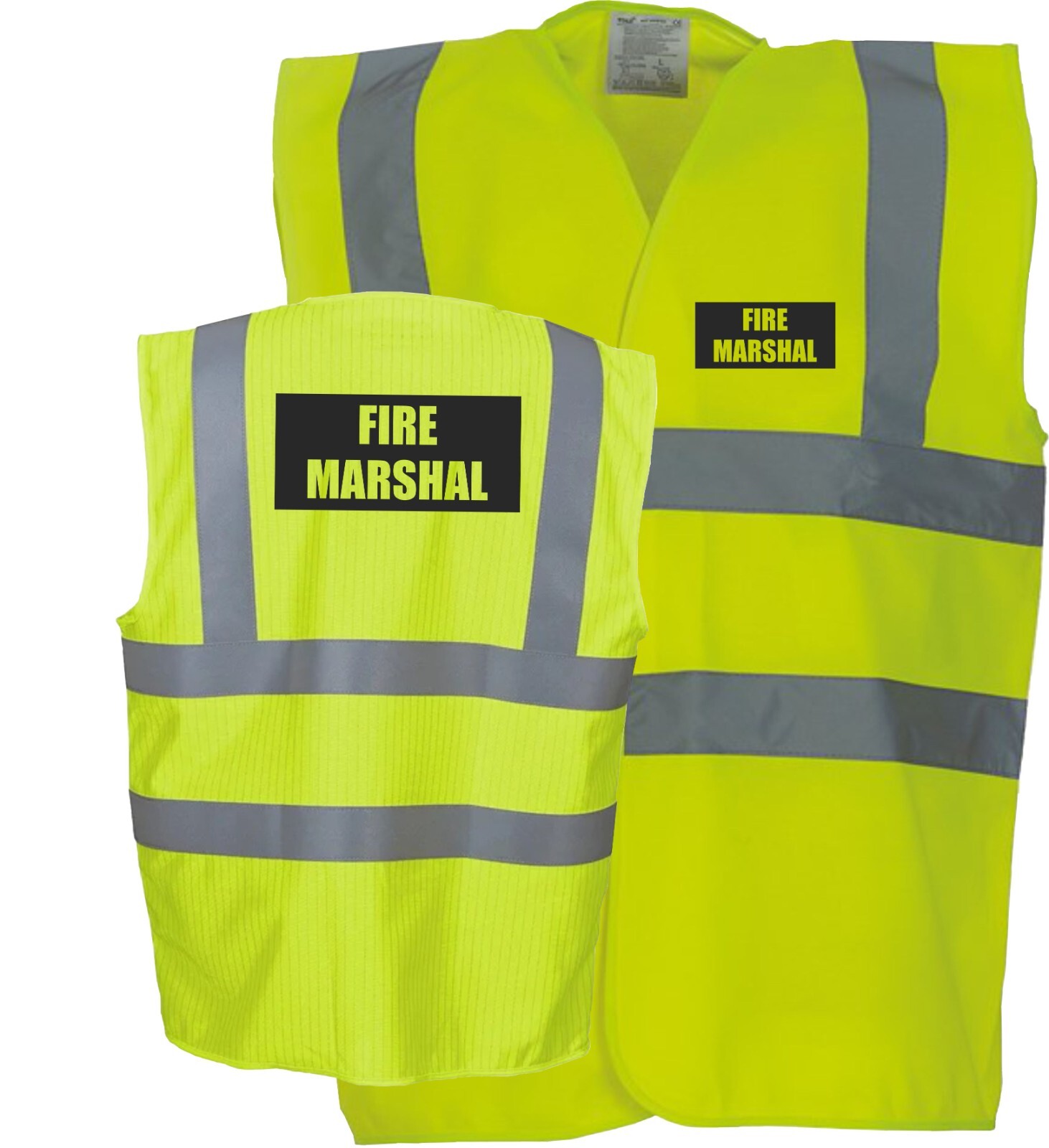 Fire Marshal Hi-Vis High-Viz Safety Vest Visibility Unisex Workwear ...