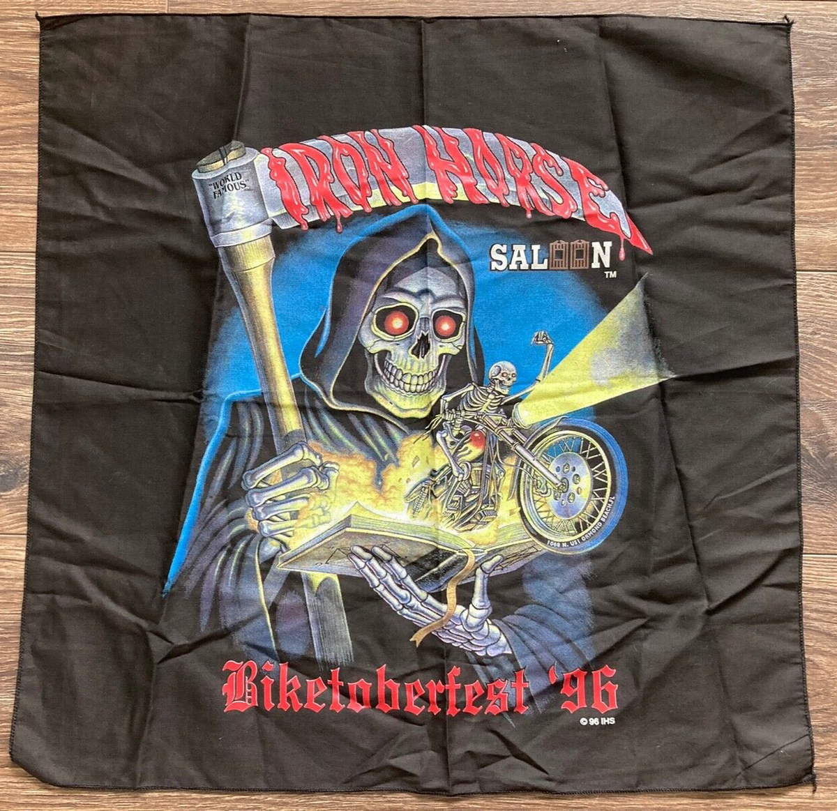 Skeleton Handkerchief Vintage Skull Bandana Gem