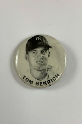 1940-1960 PM10 Baseball Player Pins Tom Henrich 122E-02 | eBay